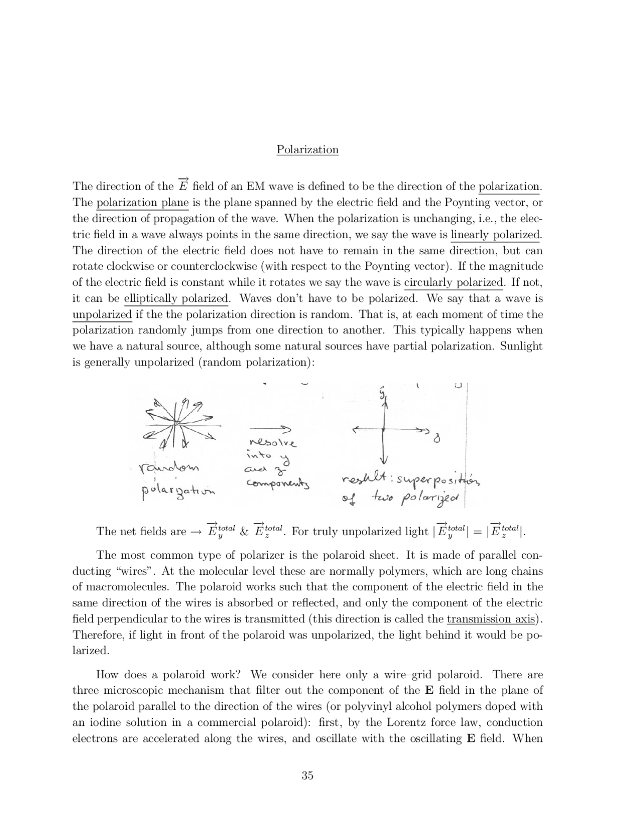 Polarization General Physical Calculus Iii Ph 113 Docsity