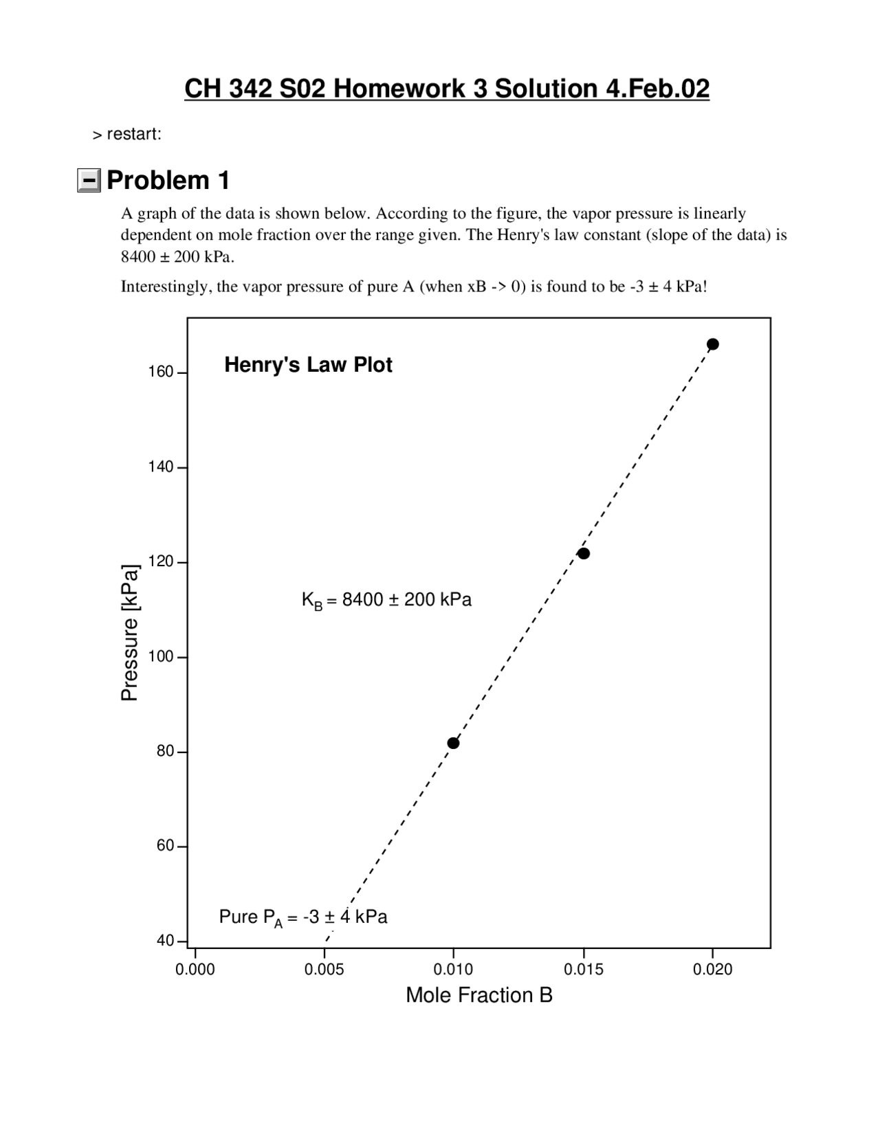 Homework 3 Resolution Physical Chemistry Ii Ch 342 Docsity