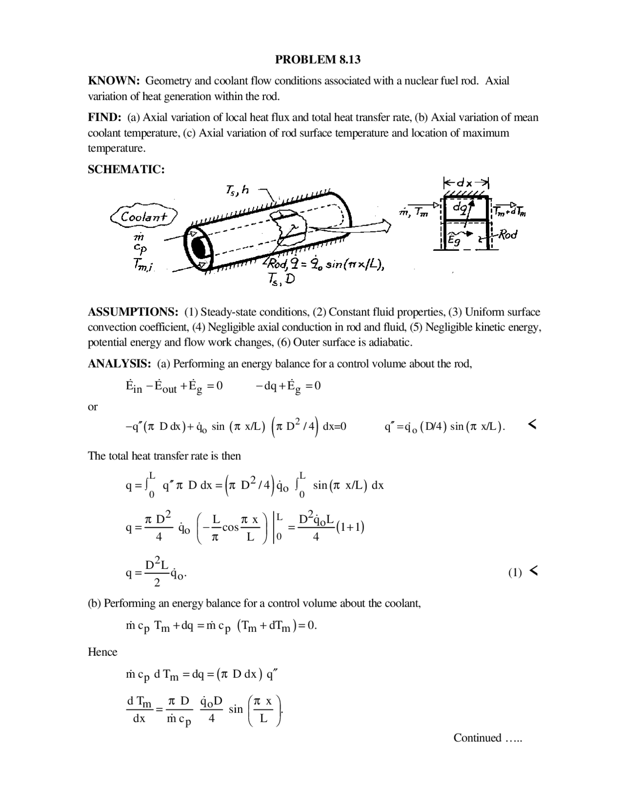 3 Problems With Solutions On Heat Transfer Assignment 10 Me 321