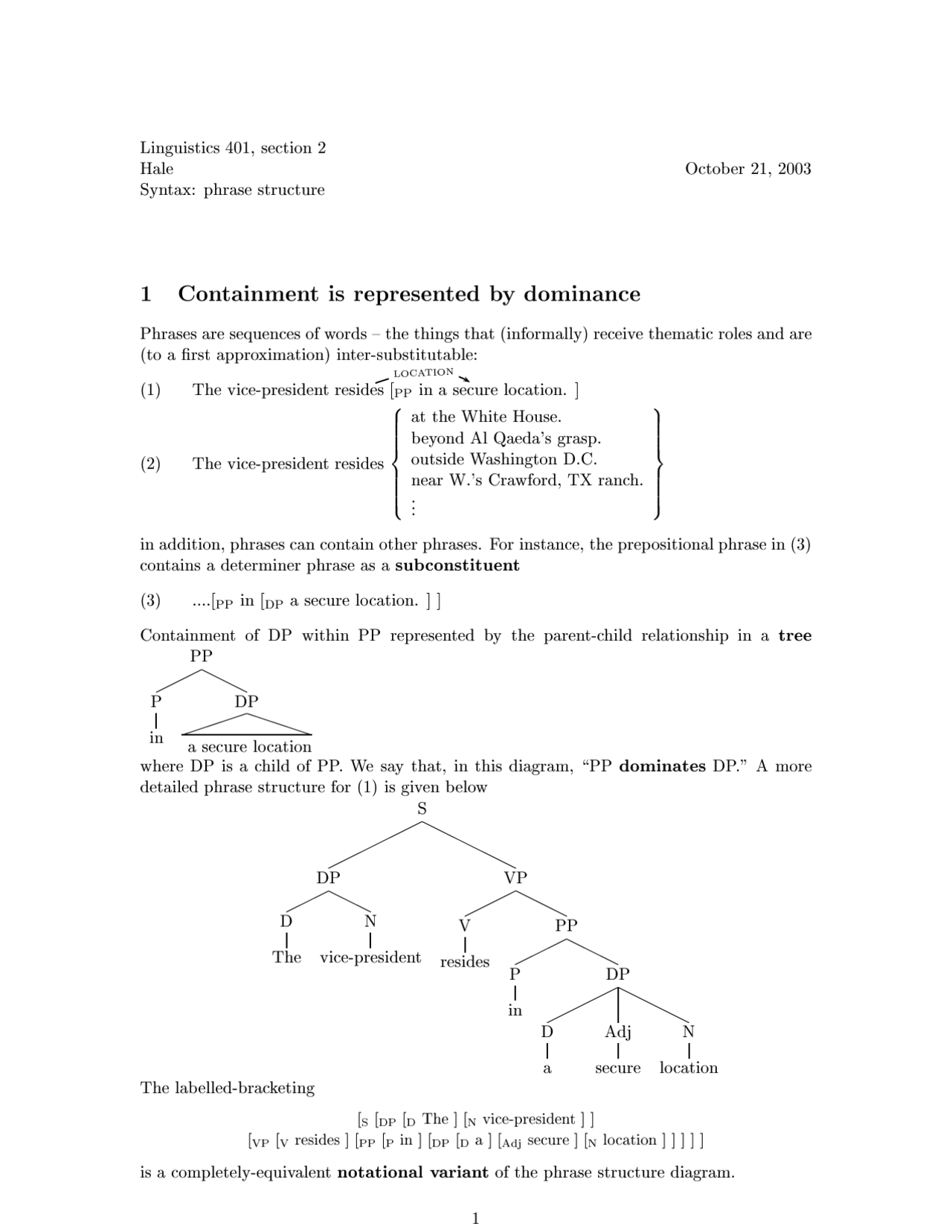 Notes On Containment Is Represented By Dominance Lin 401 Docsity