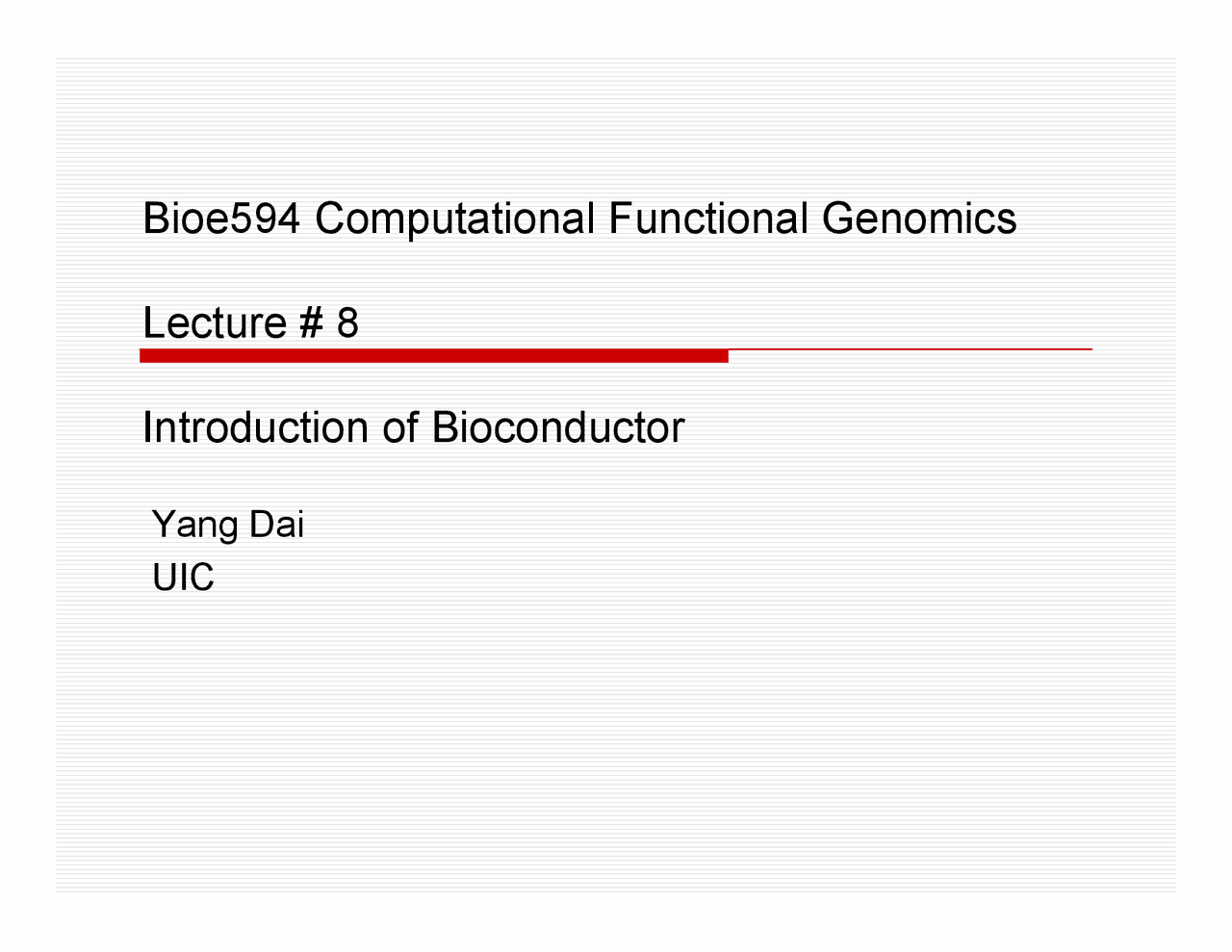 Introduction Of Bioconductor Lecture Slides Bioe 594 Docsity