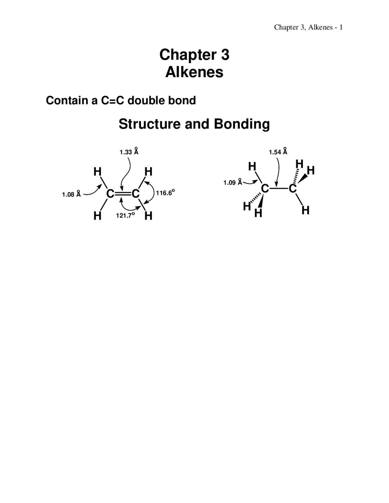 Notes on Alkenes, Chapters - Organic Chemistry | CH 331 | Study notes ...
