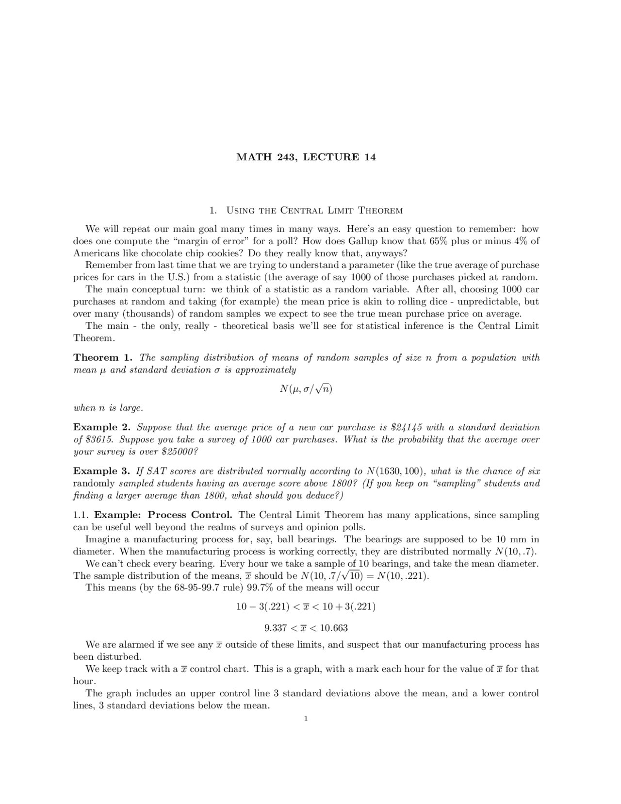 Using The Central Limit Theorem Statistics And Data Analysis Math