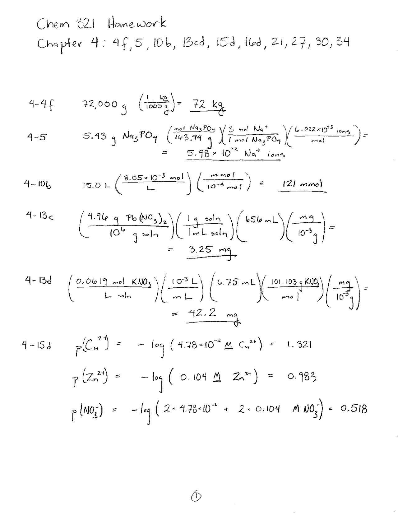 Homework Solutions - Analytical Chemistry | CHEM 321 | Assignments ...