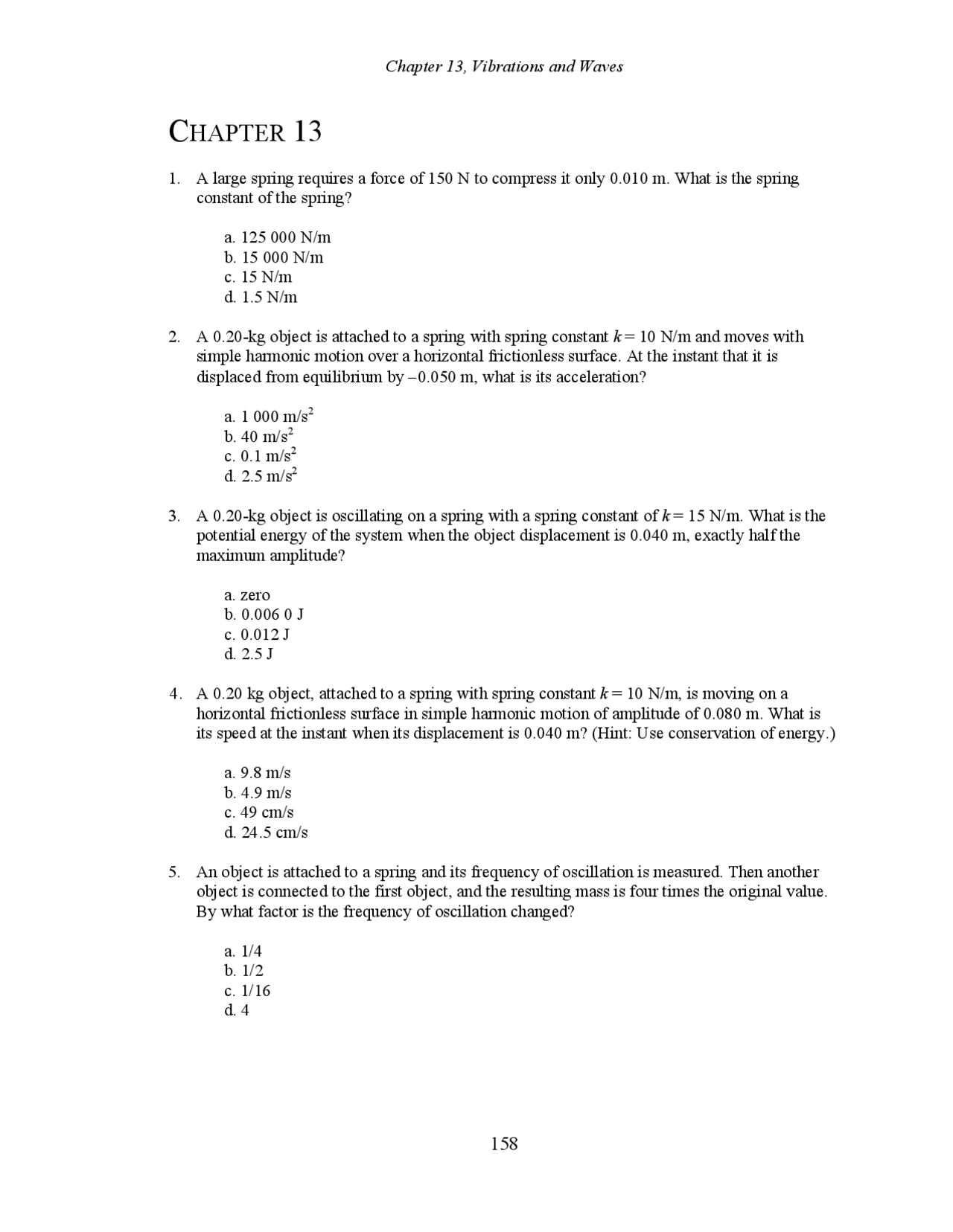 66 Solved Problems On Vibrations And Waves Assignment Phy 231 Docsity