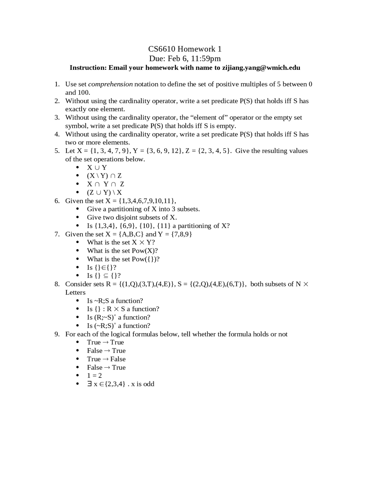 Homework 1 Software Engineering Ii Cs 6610 Docsity