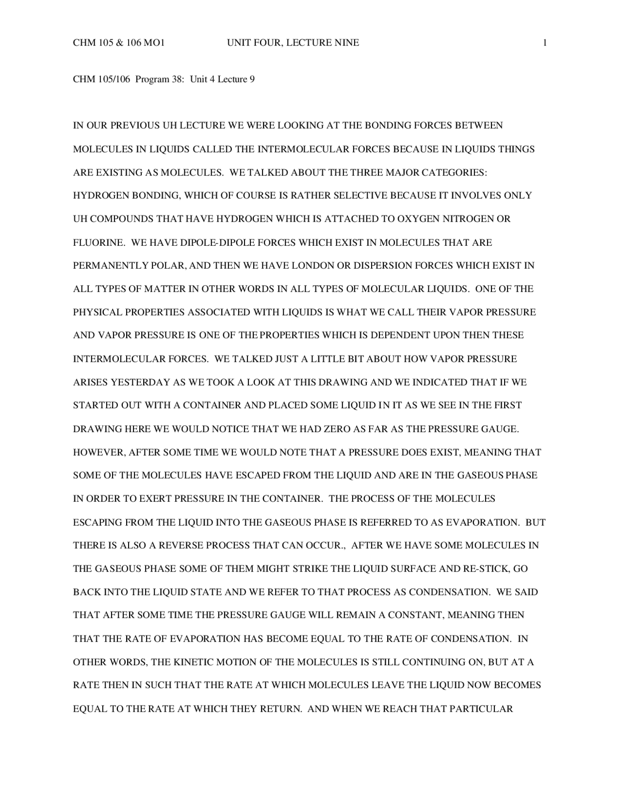 Lecture 9 Fundamentals Of Chemistry Chm 105 Docsity