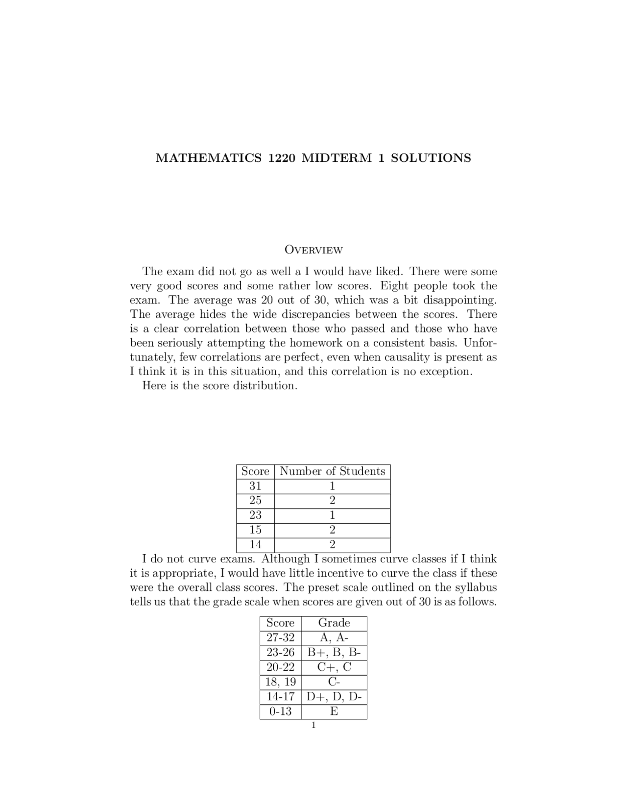 8 Solved Problems on Natural Algorithm - Midterm Exam | MATH 1210 - Docsity