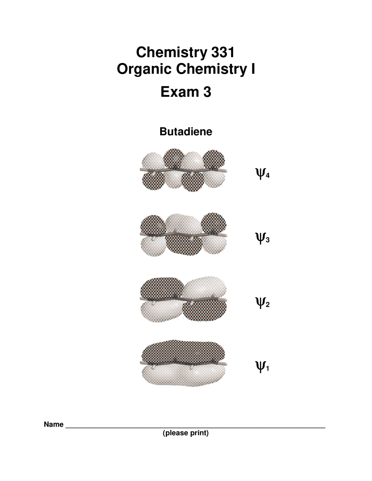 Organic Chemistry I Exam 3 Questions | CH 331 - Docsity