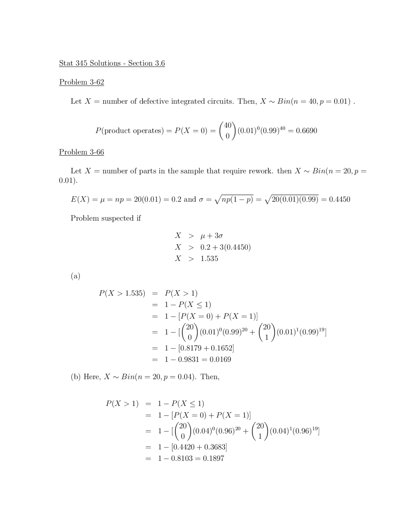 Solved Problems - Elements of Mathematical Statistics and Probability ...