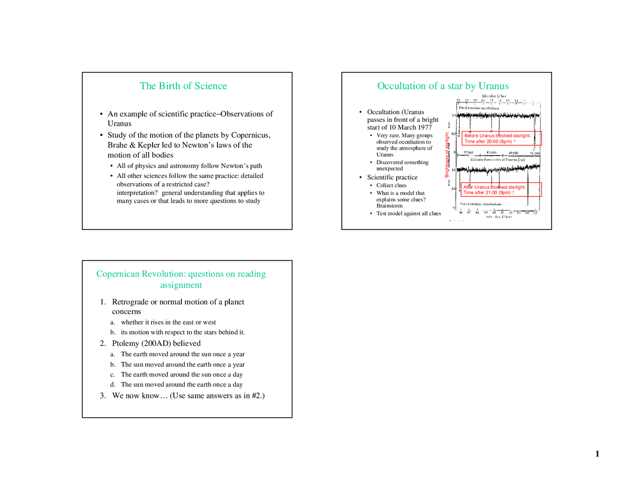The Birth Of Science Lecture Slides Isp 205 Docsity