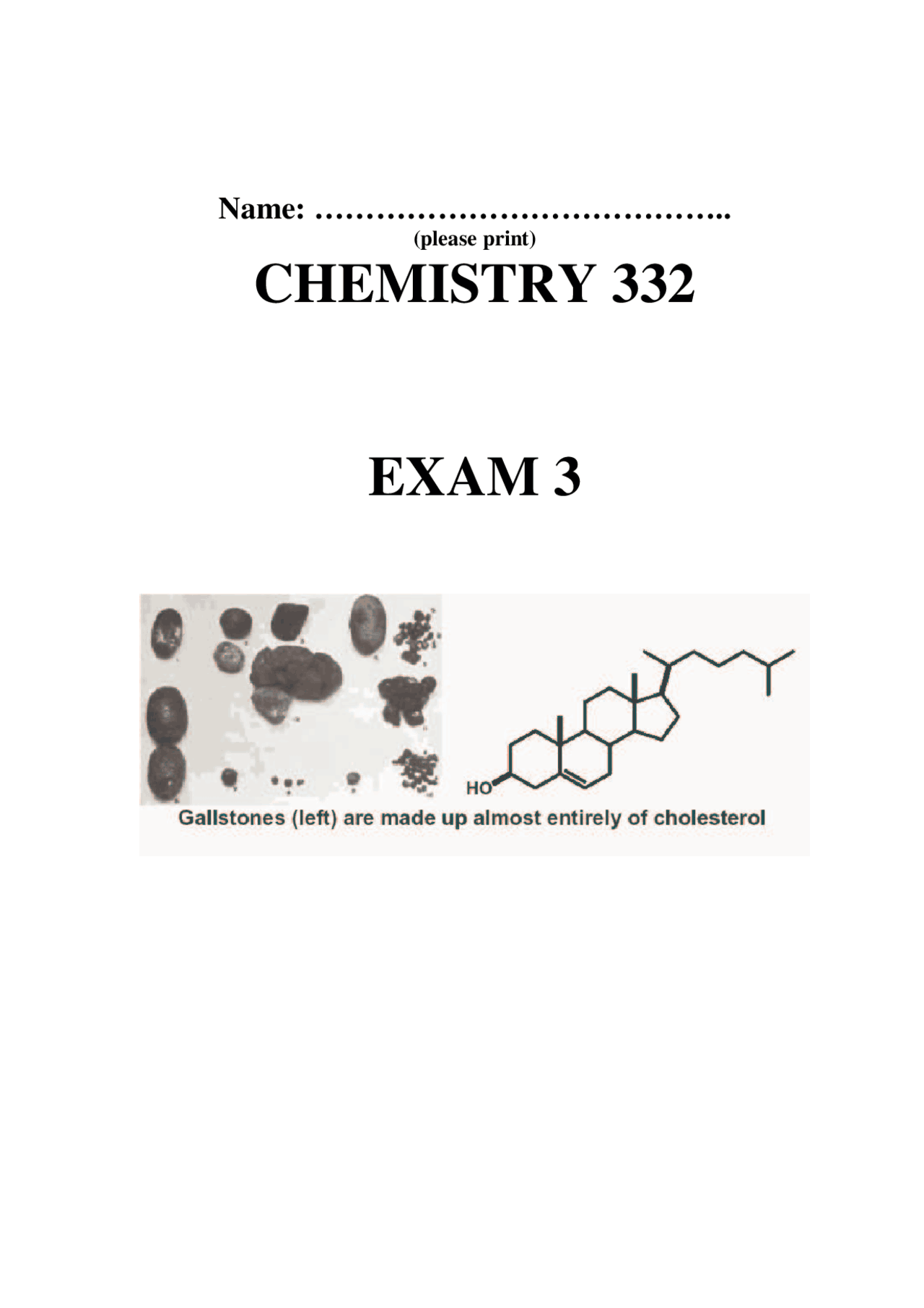 Exam 3 With Answer Key Organic Chemistry Ii Ch 332 Docsity