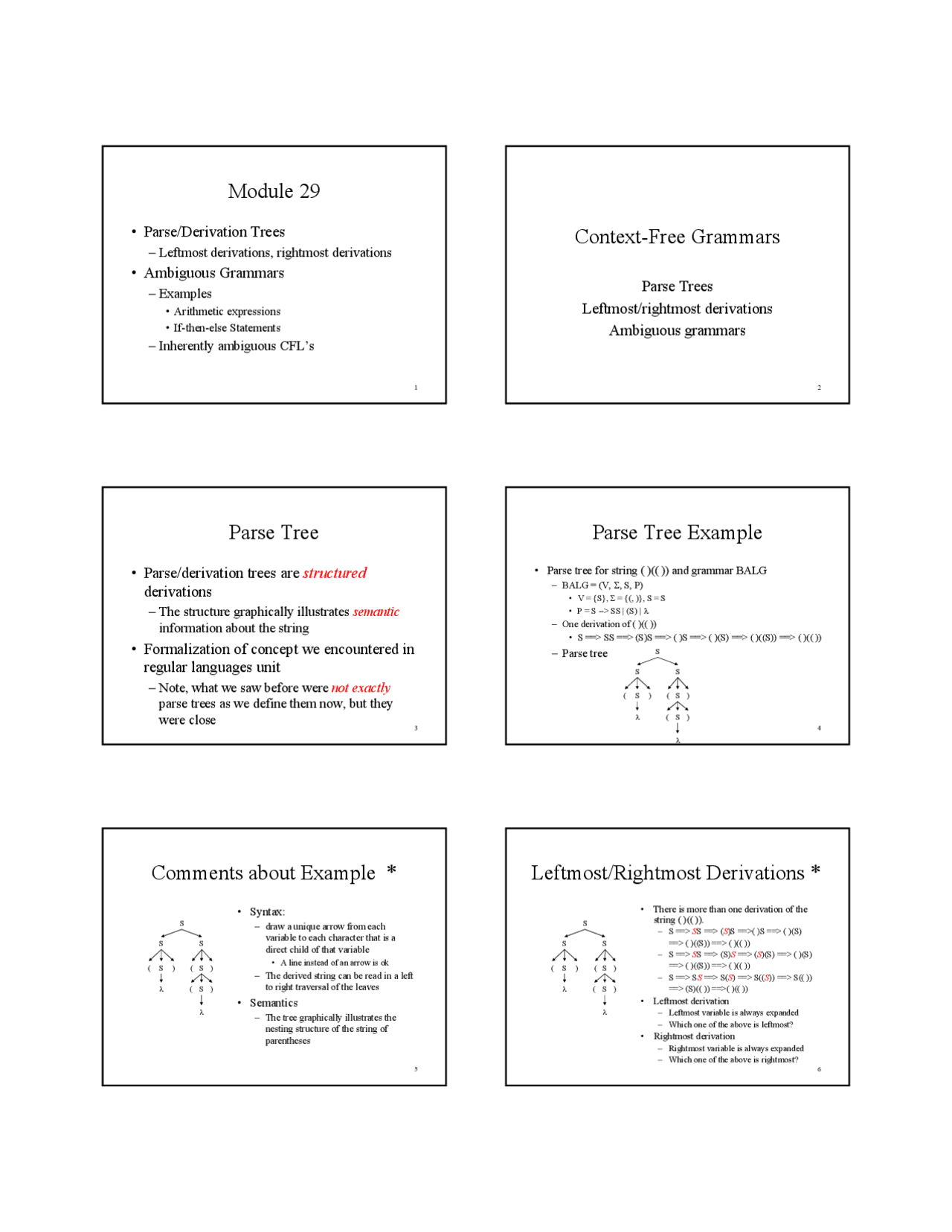 Context Free Grammars Lecture Slides Cse 460 Docsity