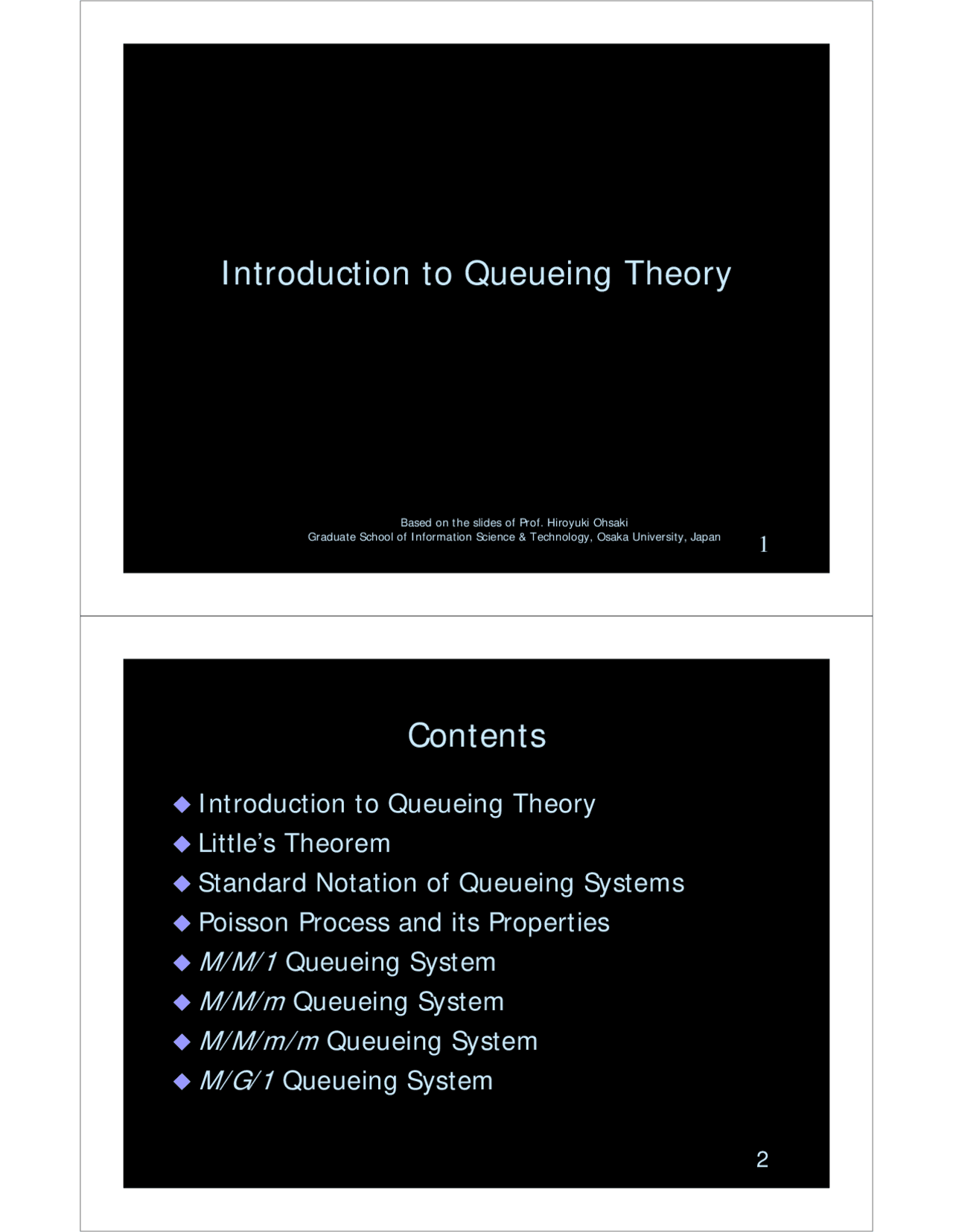 Slides On Introduction To Queueing Theory Cs 6030 Docsity