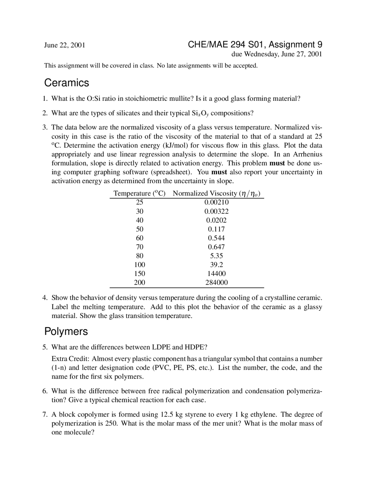 Assignment 9 Practice Questions Nature And Properties Of Materials
