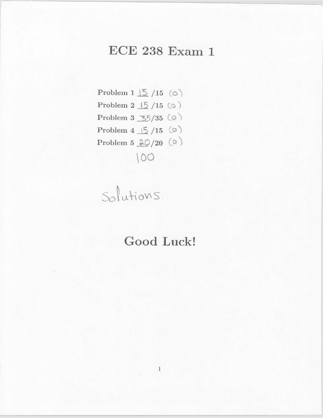Final Exam 1 With Solutions For Computer Logic Design Ece 238l Docsity