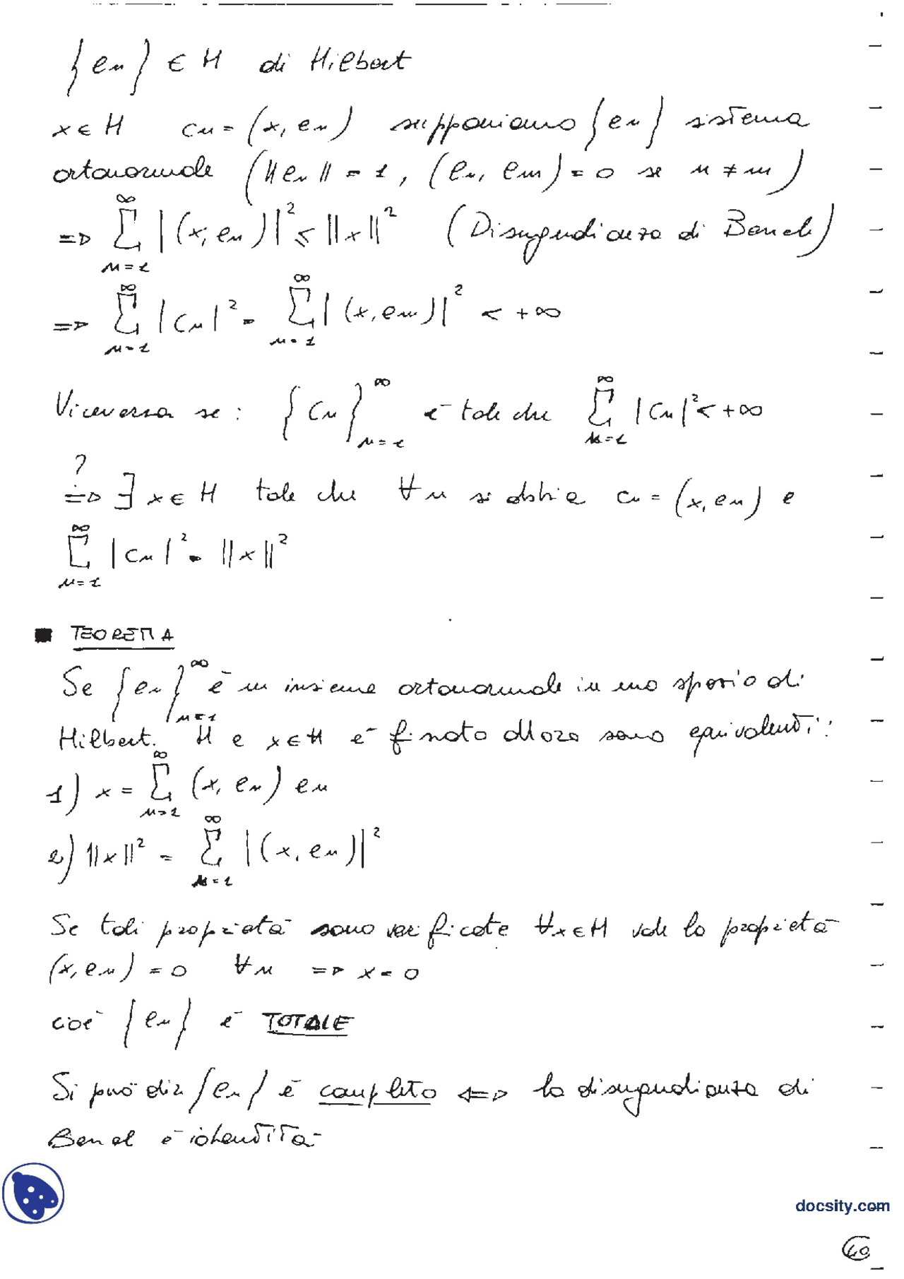 Complementi di matematica 2 - Parte 2 - Docsity