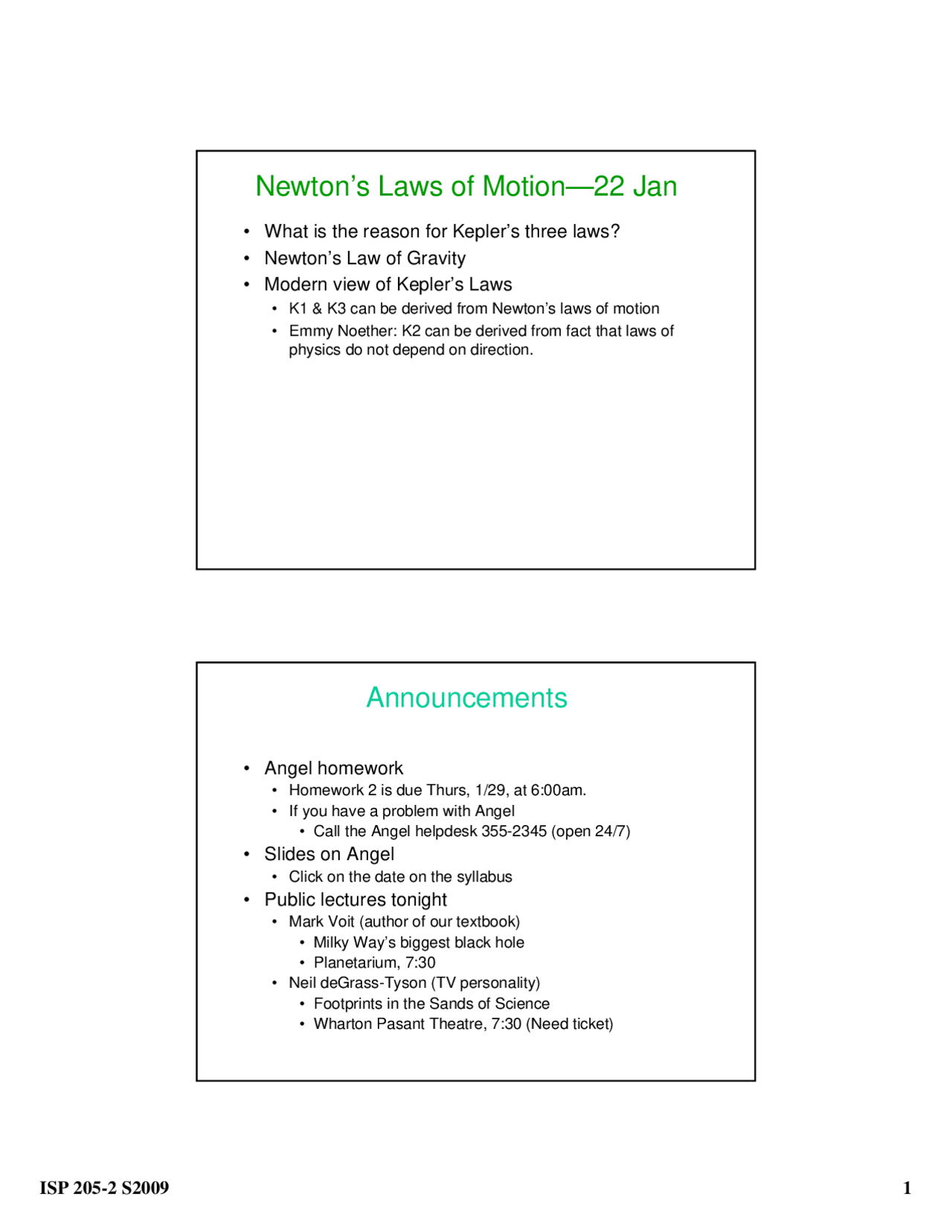 Lecture Slides On Newtons Law Of Motion Visions Of The Universe