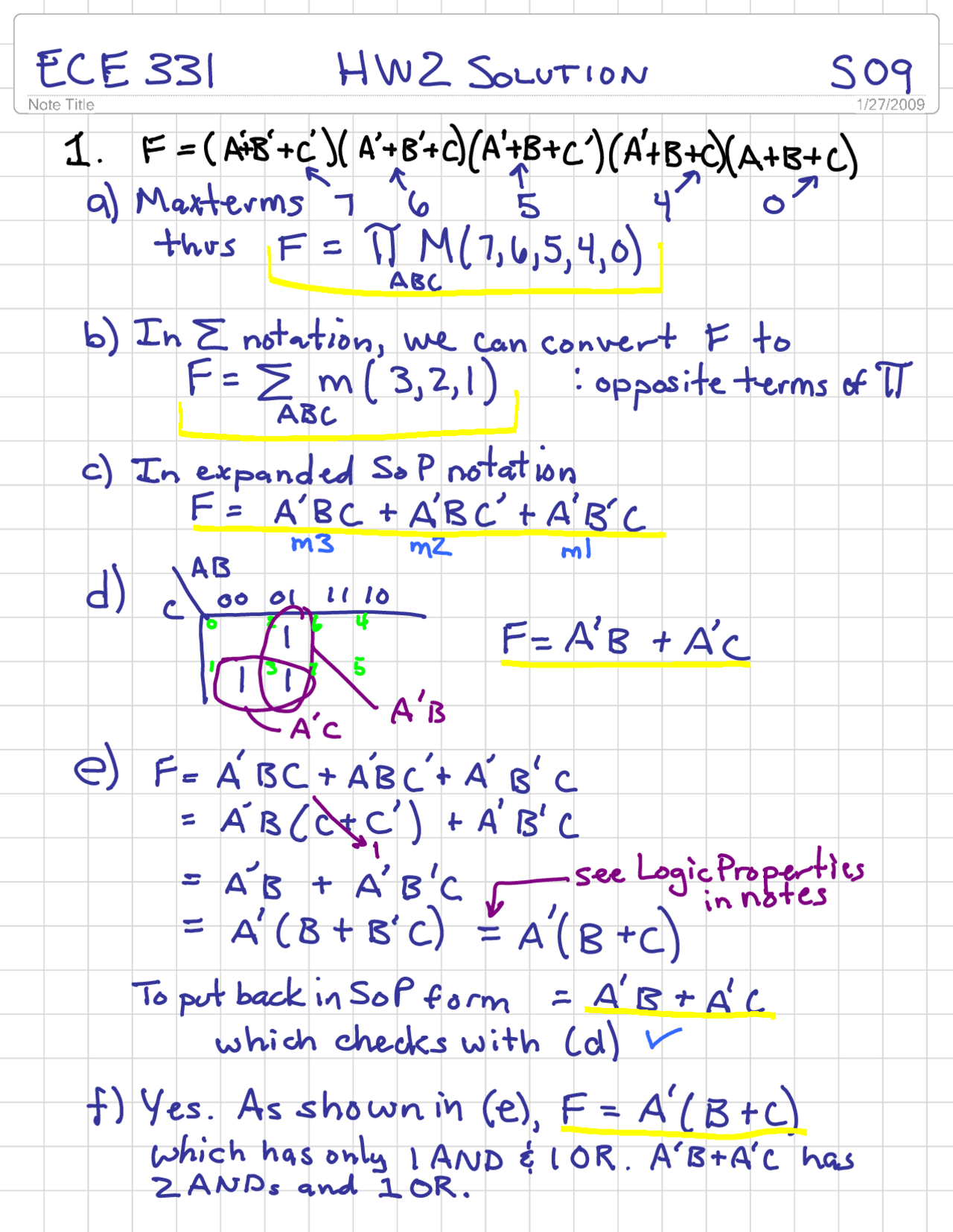 Homework 2 Solutions Microprocessors And Digital Systems Ece 331