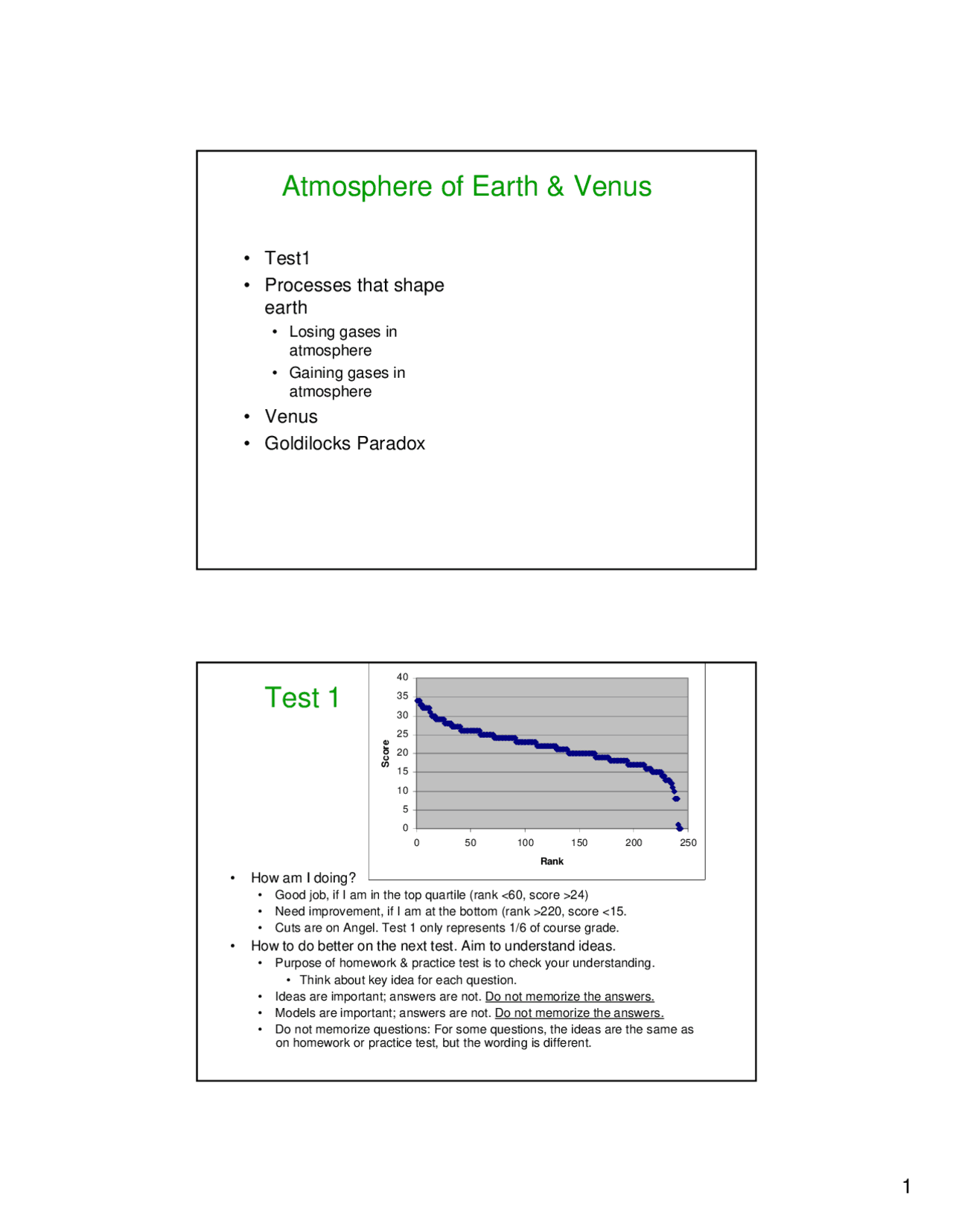 Atmosphere Of Earth And Venus Lecture Slides Isp 205 Docsity