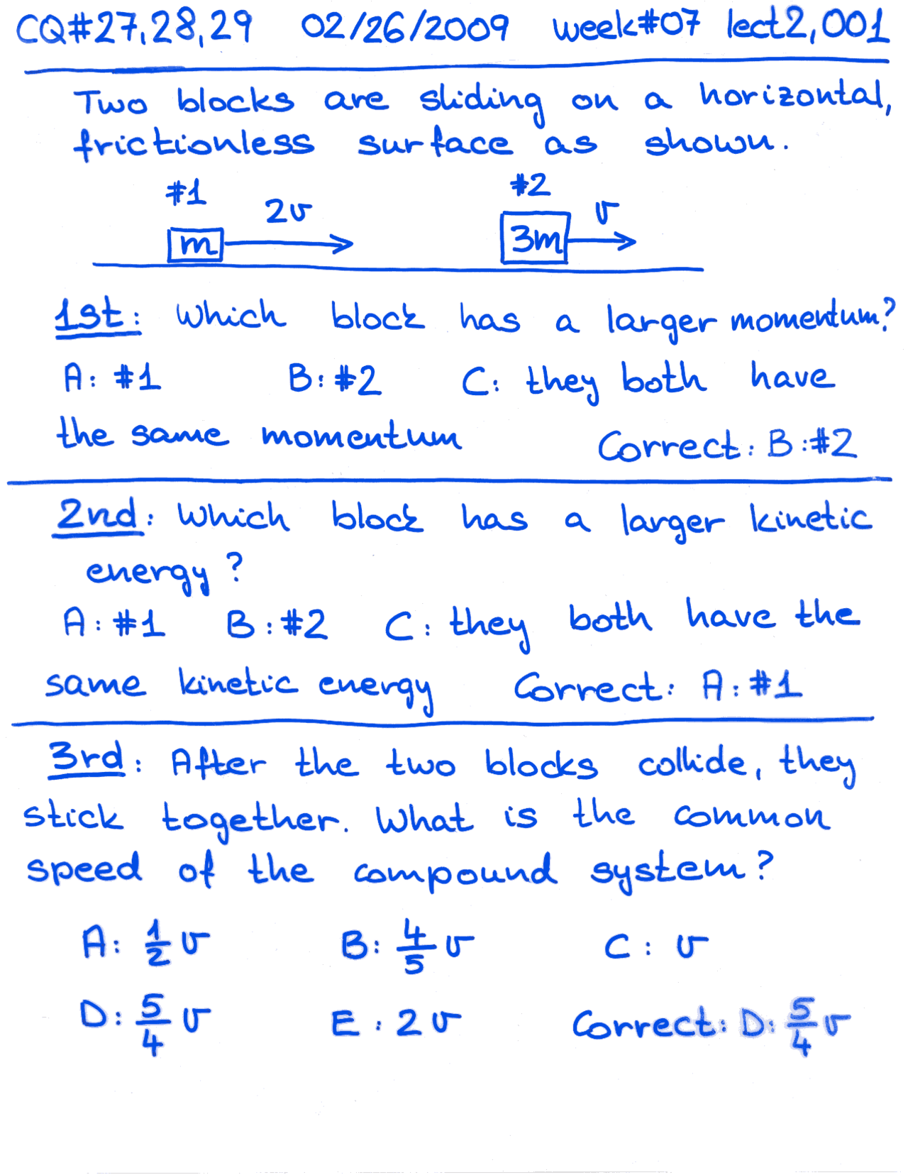 Handwritten Notes on Momentum and Kinetic Energy | PHY 231 - Docsity
