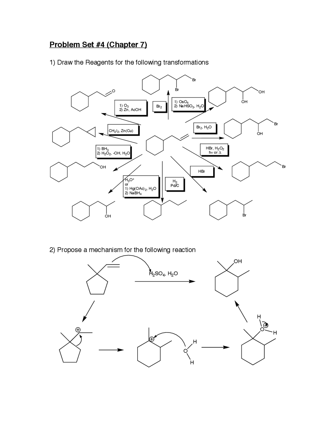 Problem Set 4 - Organic Chemistry I | CEM 251 | Assignments Organic ...