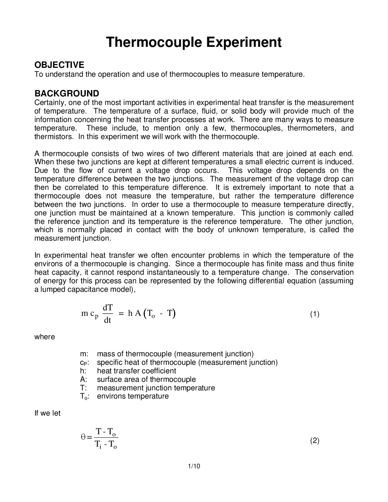 Operation and Use of Thermocouples to Measure Temperature | ME 412 ...
