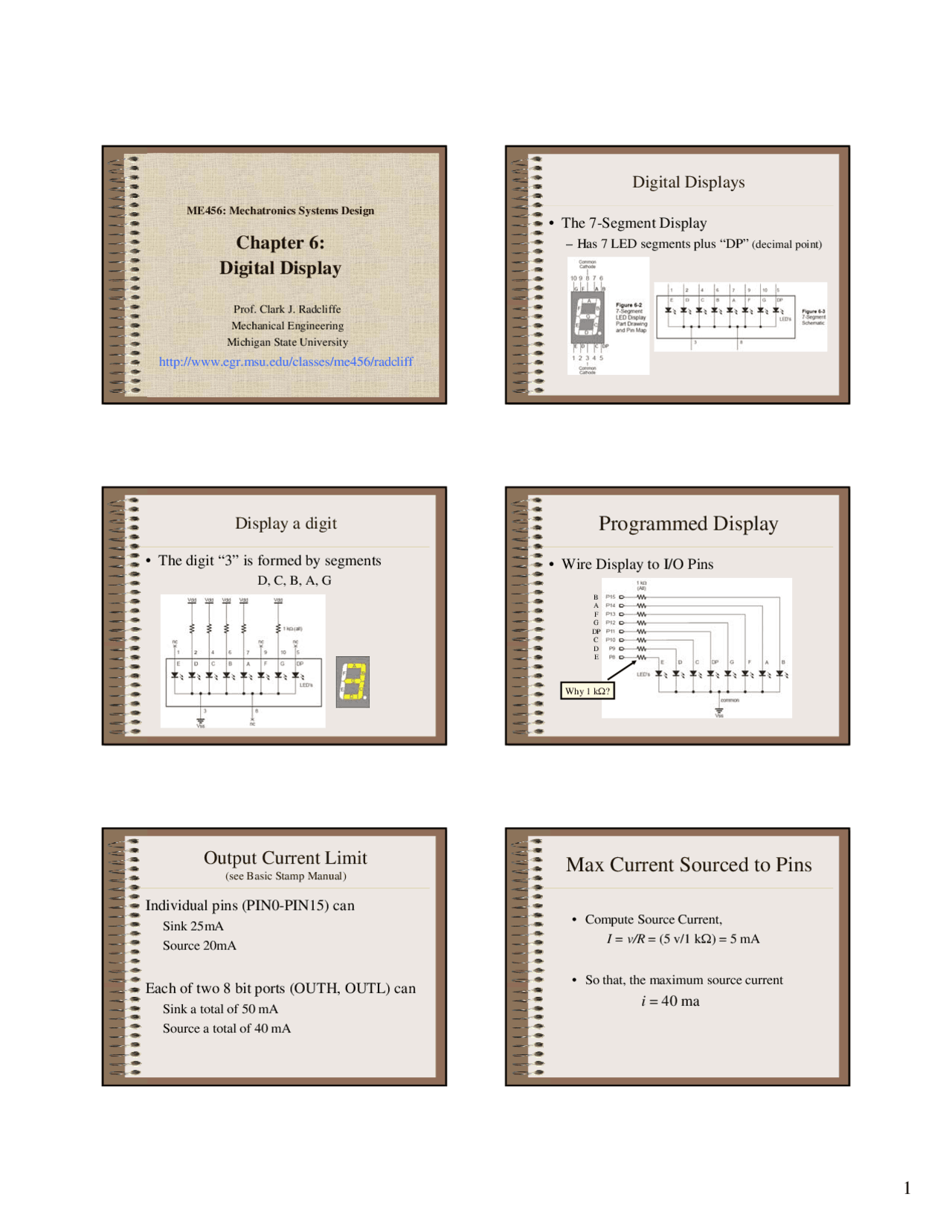 Digital Display For Mechatronic System Design Me 456 Docsity