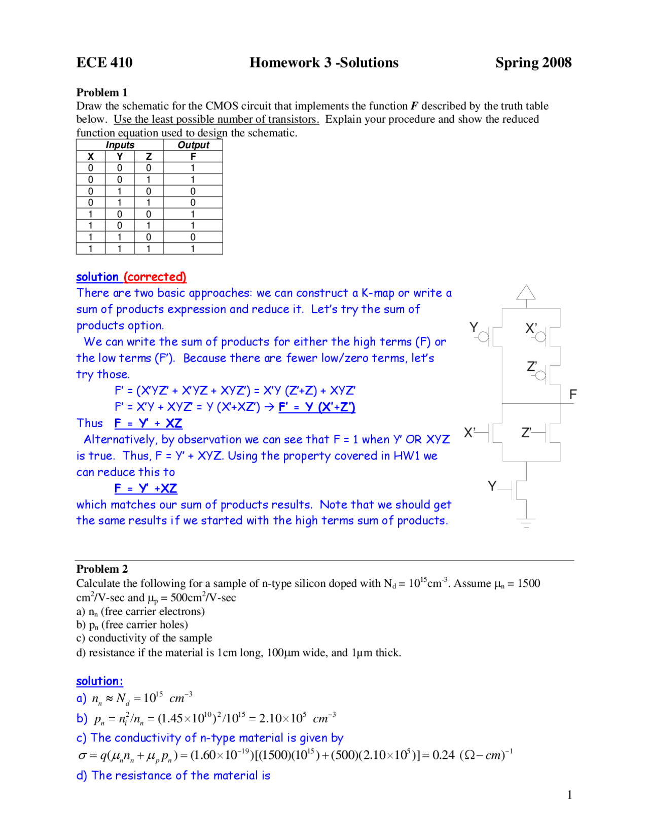 Vlsi Design Solved Homework 3 Ece 410 Docsity
