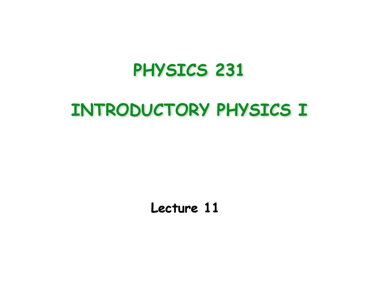 Gravitational Constant Lecture Slides Phy 231 Docsity