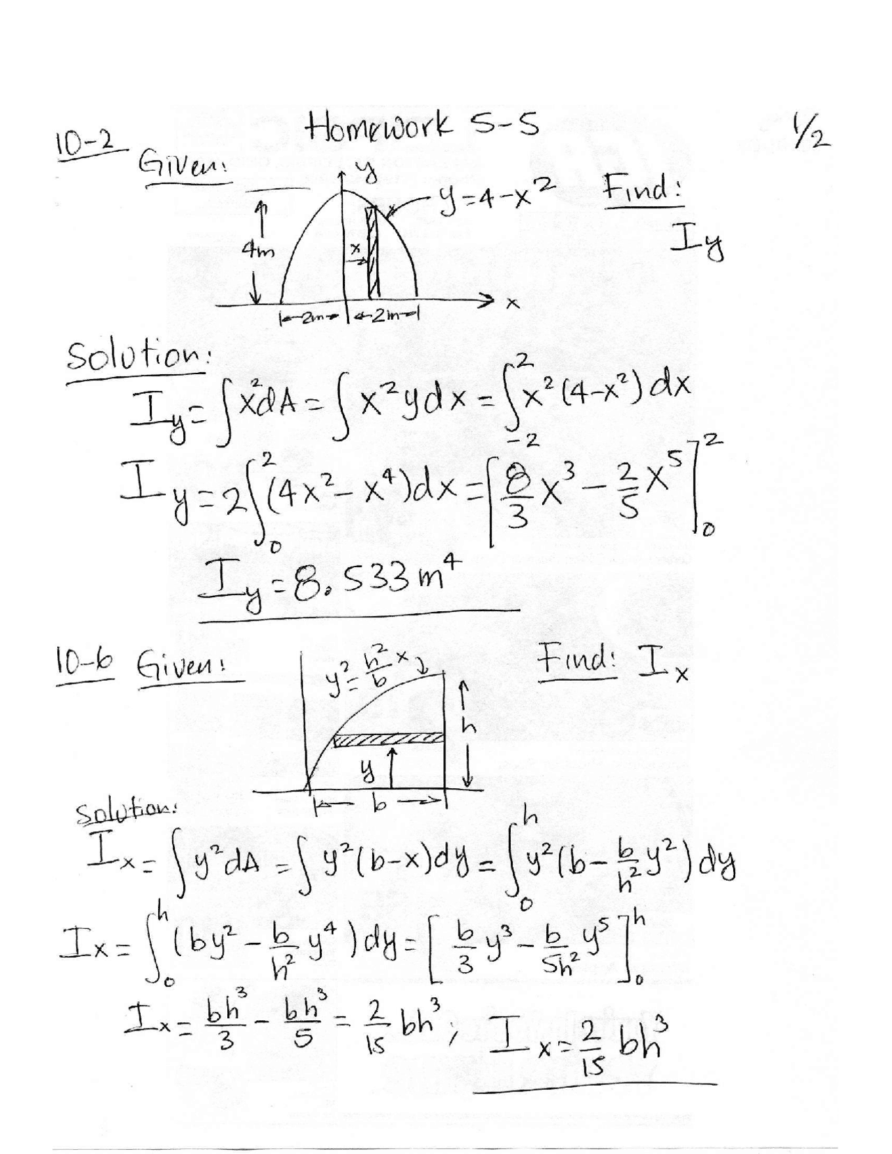 Solved Questions For Assignment 5 Statics Me 2560 Docsity