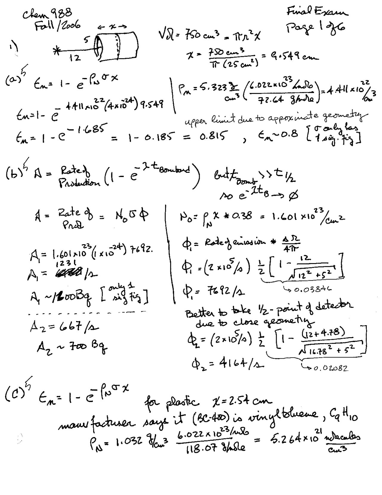 5 Solved Problems On Physical Chemistry Ii Final Examination Cem