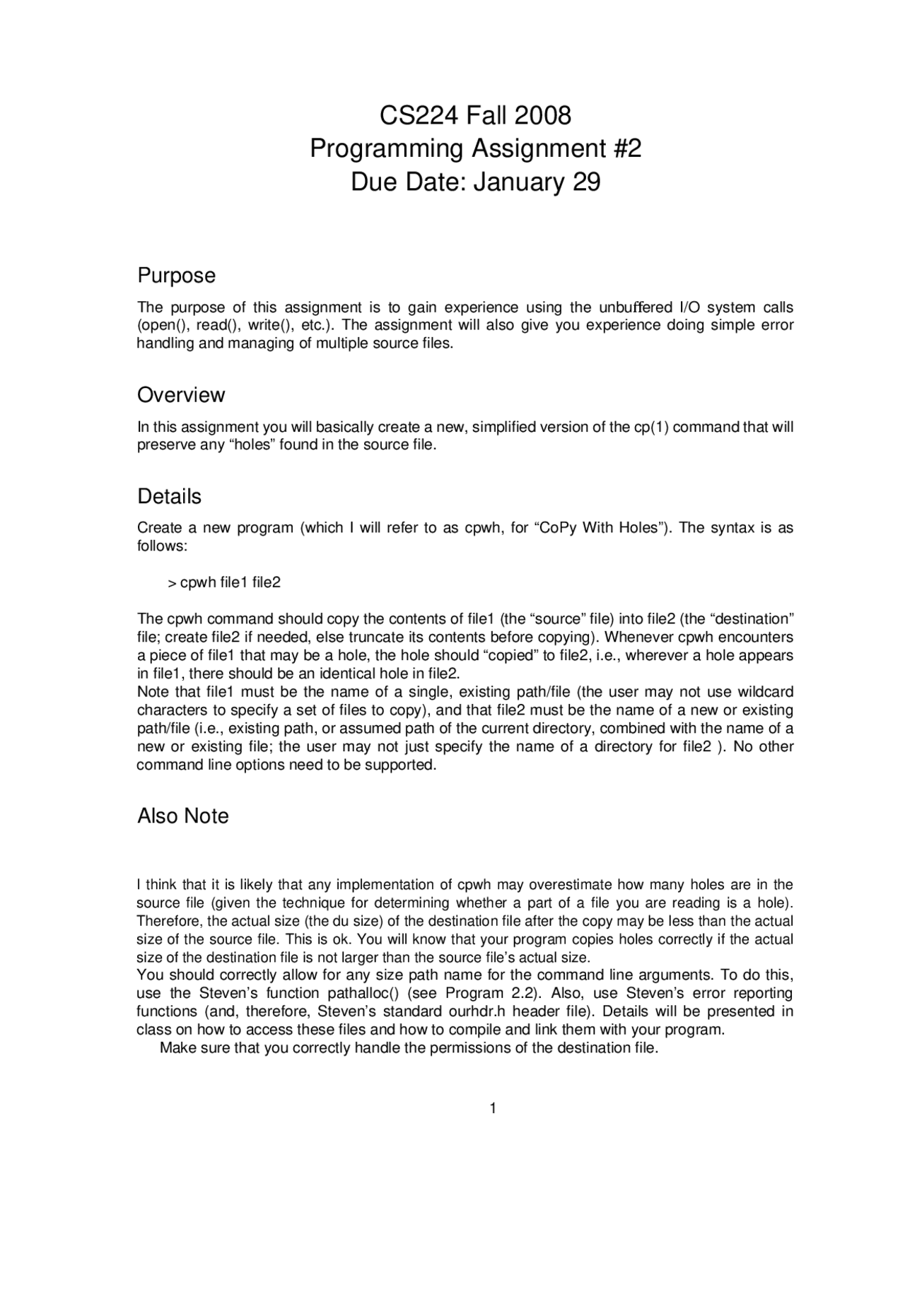 Purpose and Details of Systems Programming - Assignment 2 | CS 2240 ...