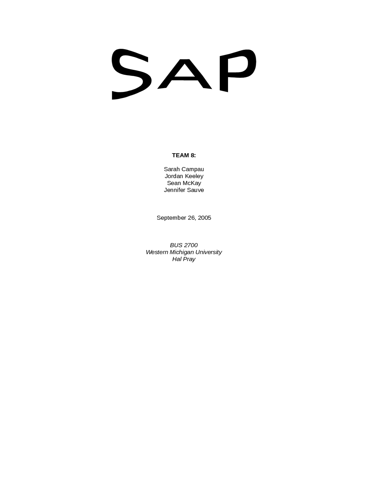 SAP - Project Report - Business-Driven Information Technology | BUS ...