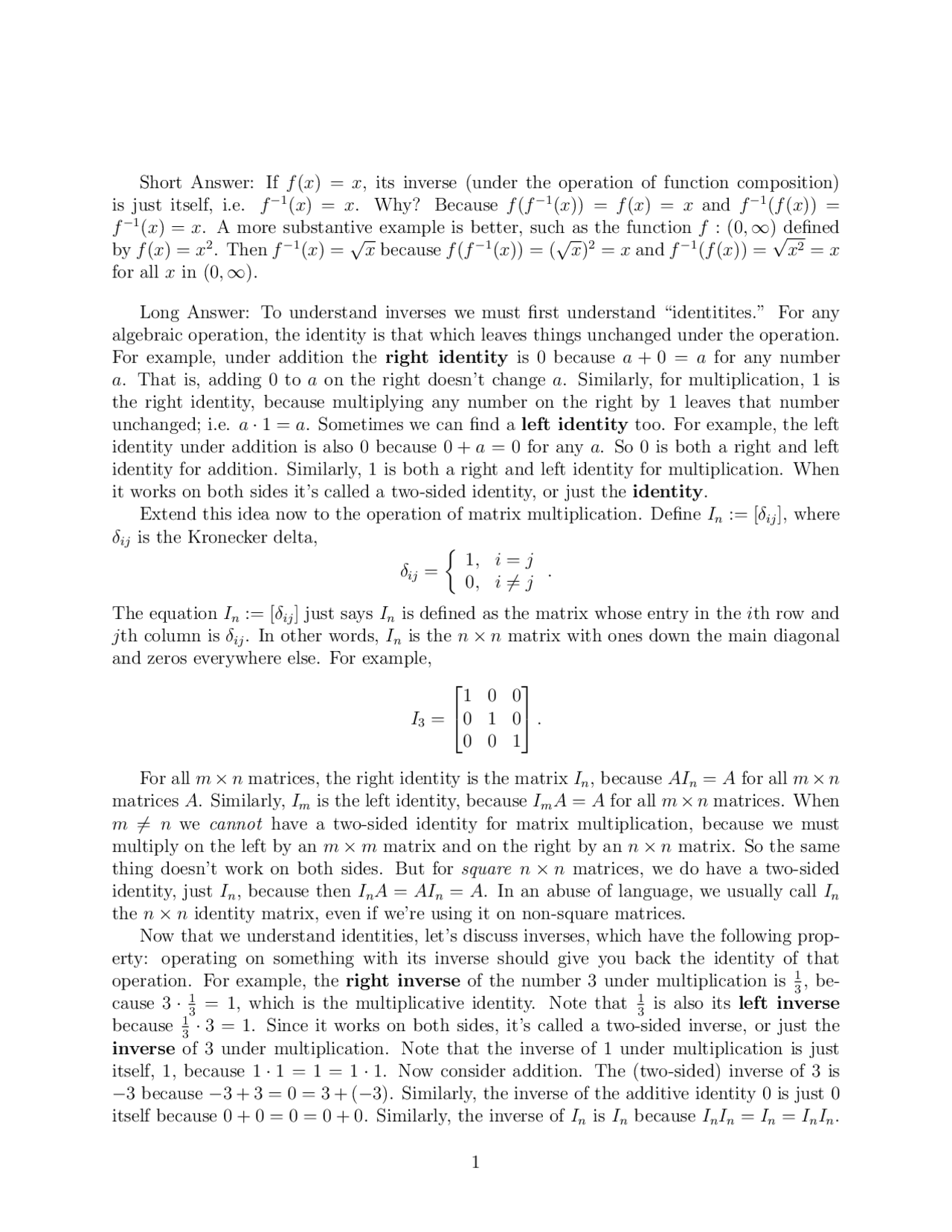 Matrices And Linear Algebra Question Paper Math 2164 Docsity