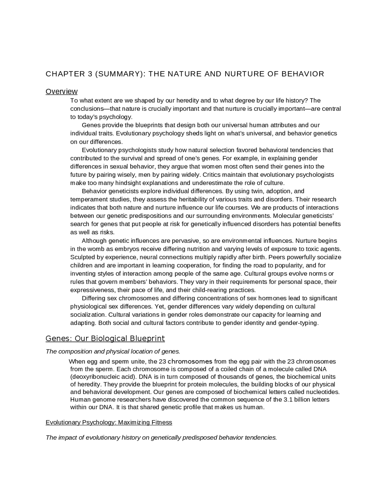The Nature and Nurture of Behavior Overview | Introductory Psychology ...