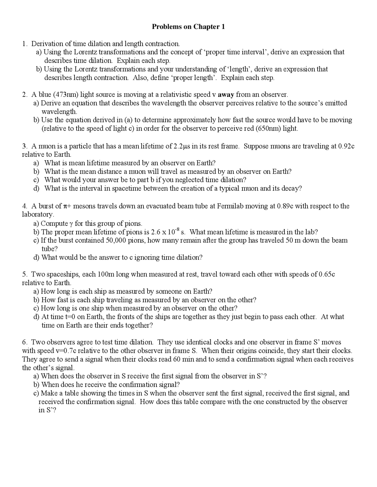 Chapterwise Problems On Introduction To Modern Physics Phys 3141
