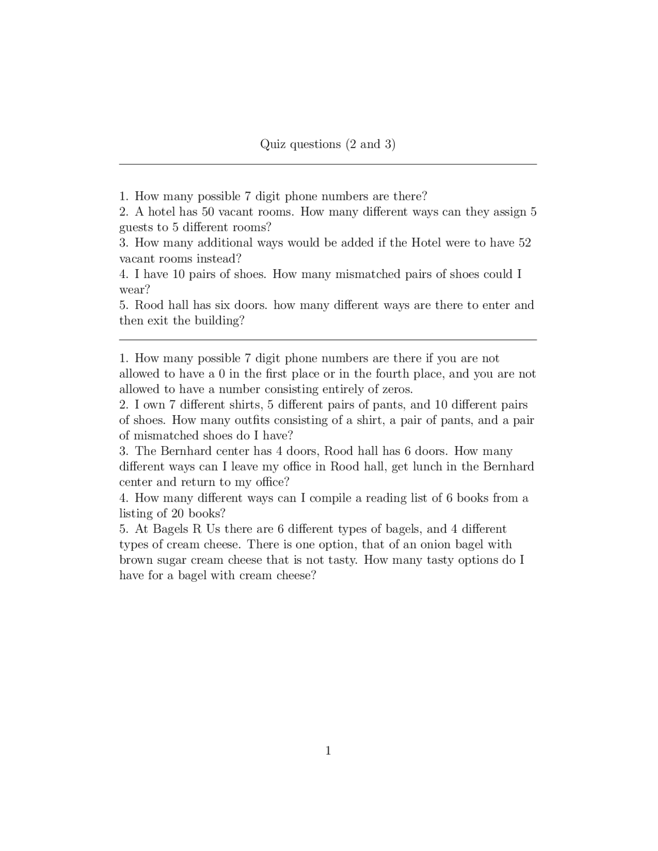 Quiz Questions Finite Mathapplication Math 1160 Docsity