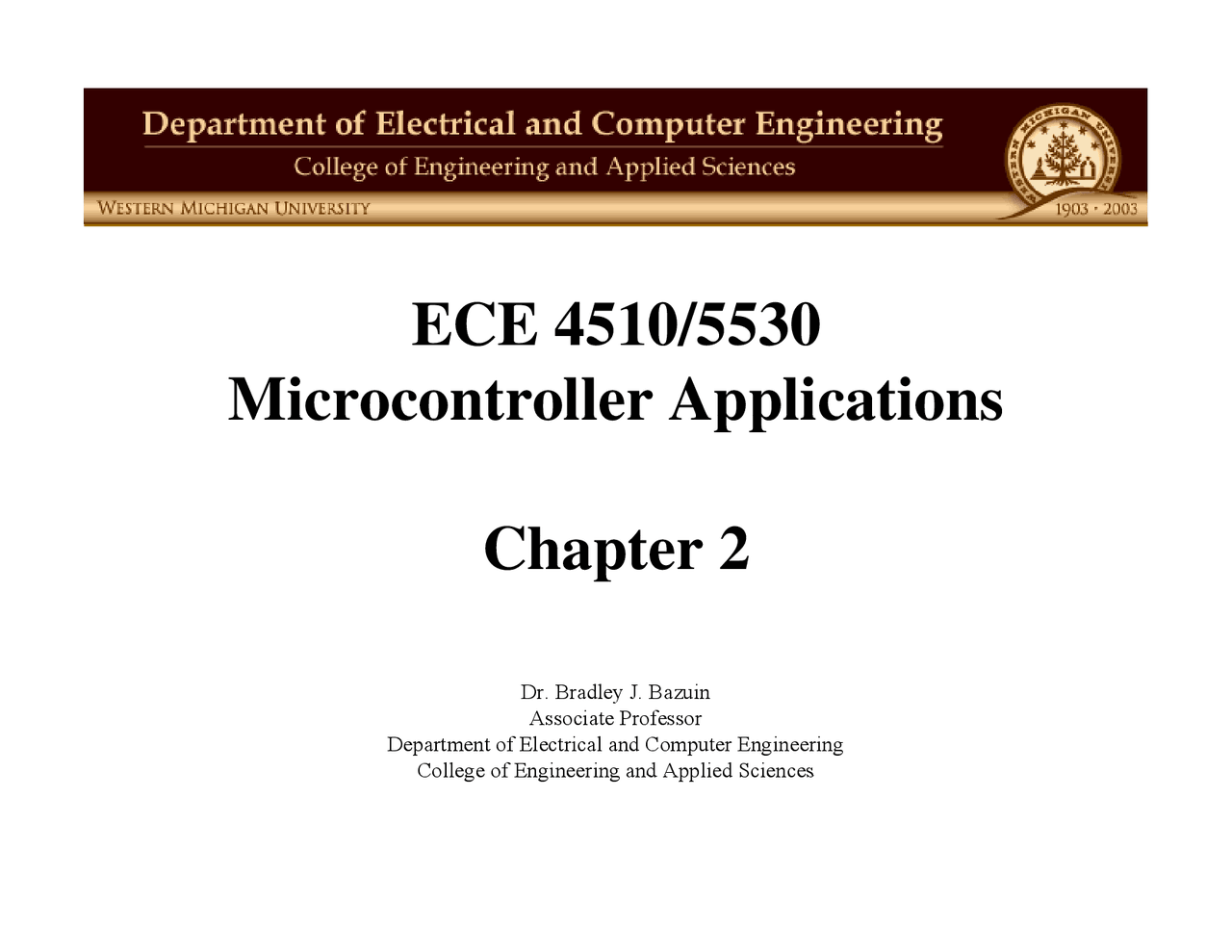 Chapter 2 Microcontroller Application Ece 4510 Docsity