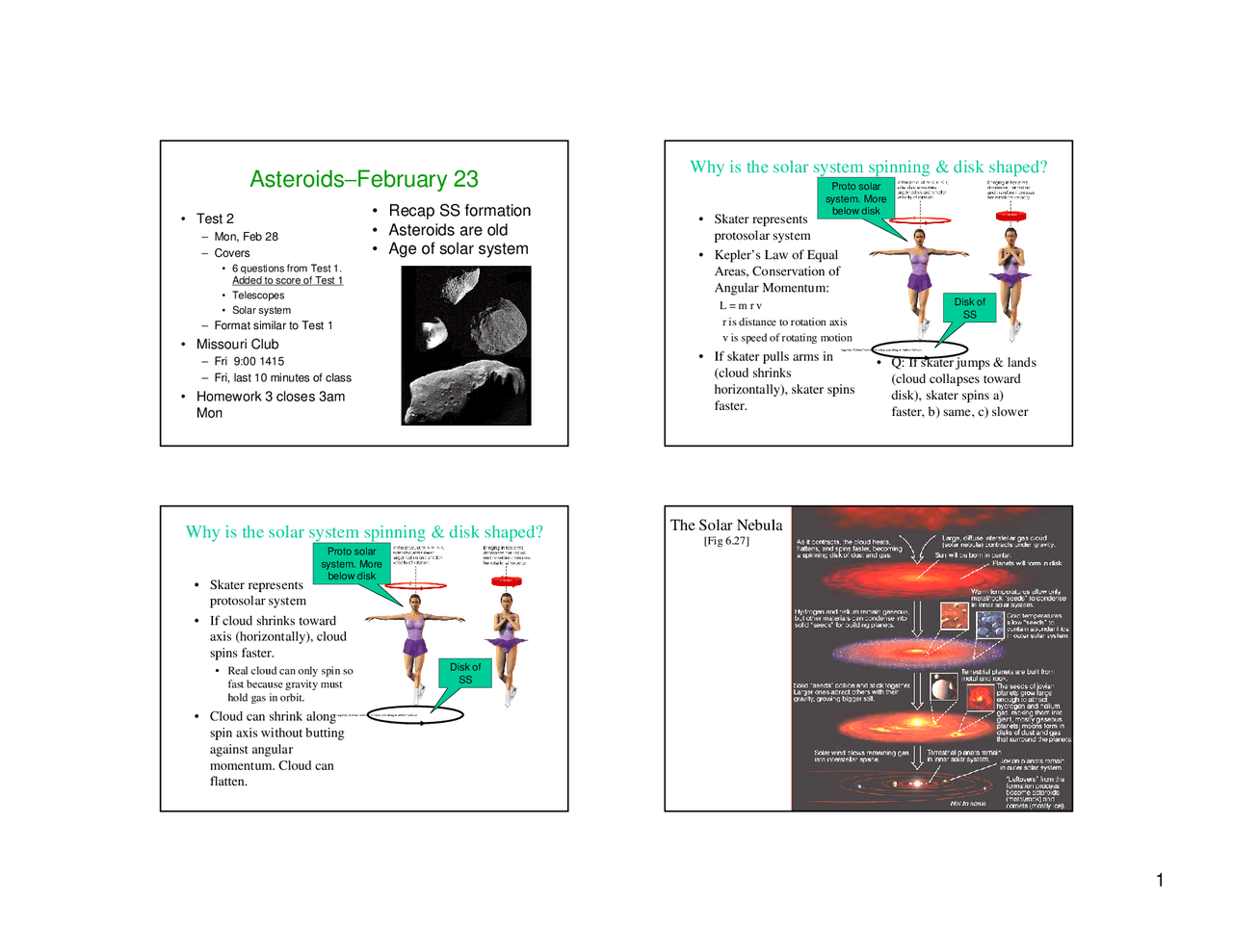 Lecture Slides On Asteroids Visions Of The Universe Isp 205 Docsity