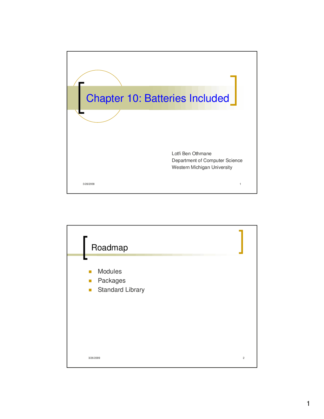 Developing And Exploring Modules Lecture Slides Cs 2100 Docsity