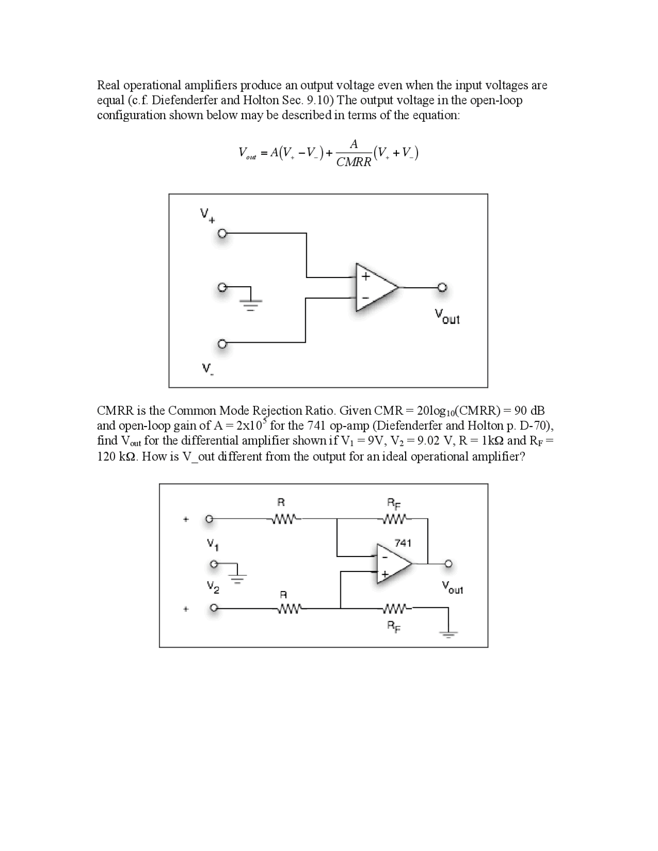 Real Operational Amplifiers and Ideal Operational Amplifiers | PHY 440 ...