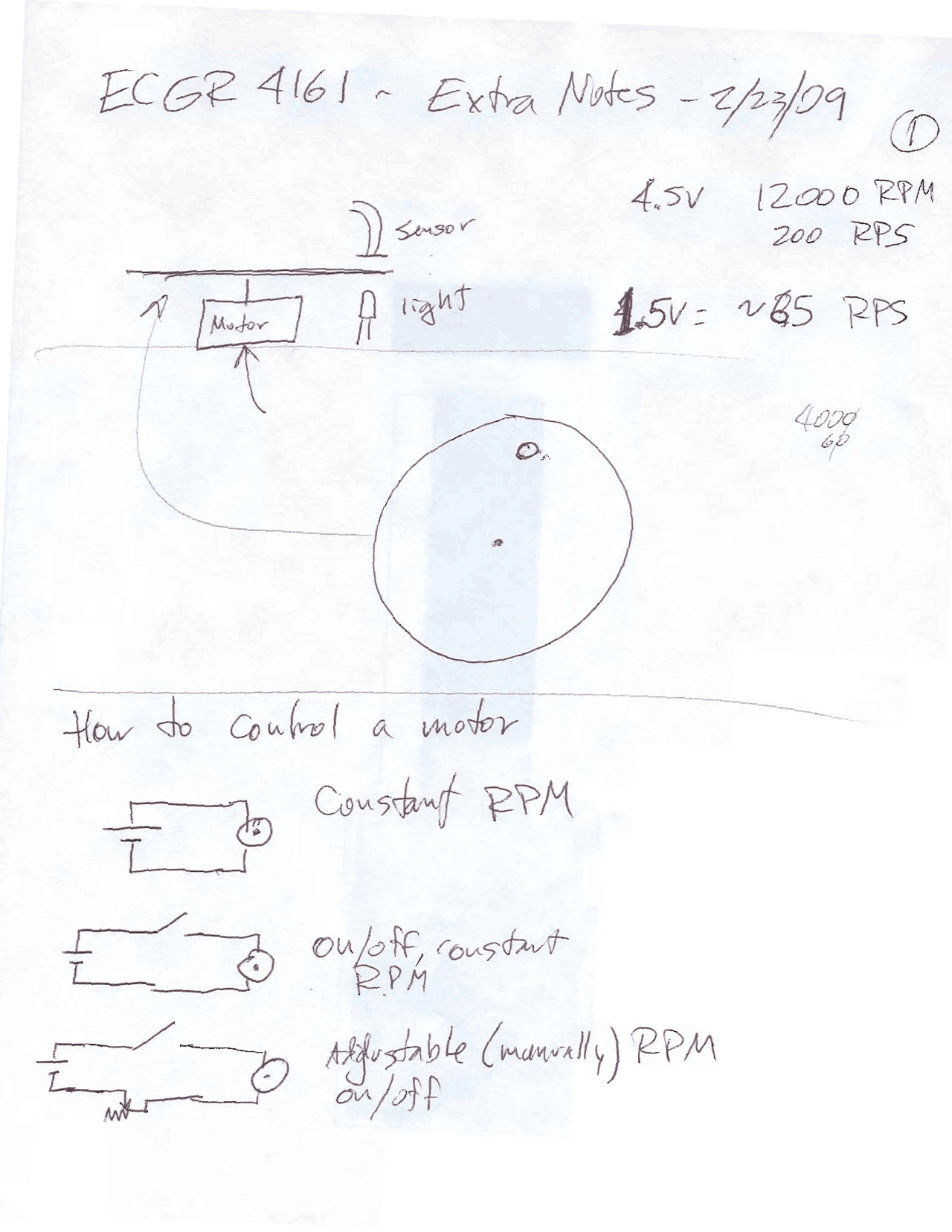How To Control A Motor Introduction To Robotics Handwritten Notes