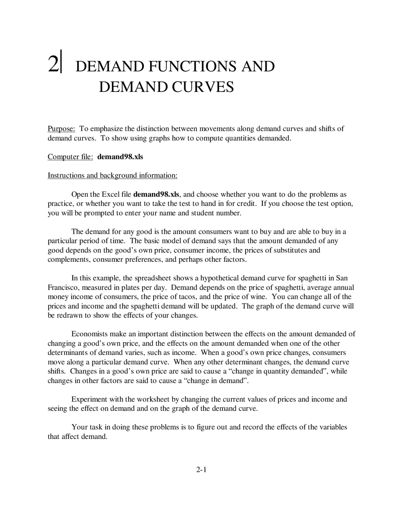 Demand Functions and Demand Curves - Introduction to Microeconomics ...