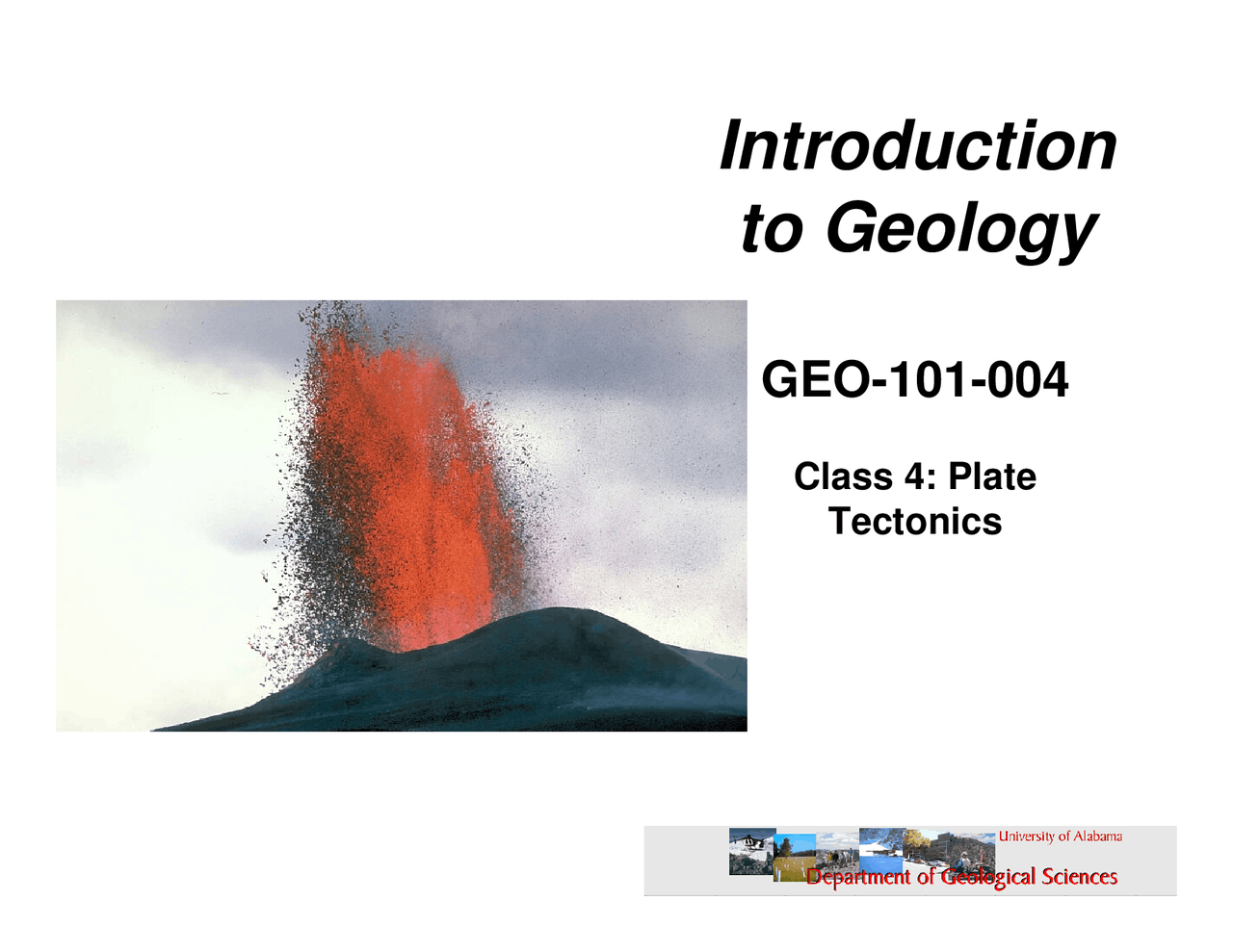 Plate Tectonics The Dynamic Earth Lecture Slides Geo 101 Docsity