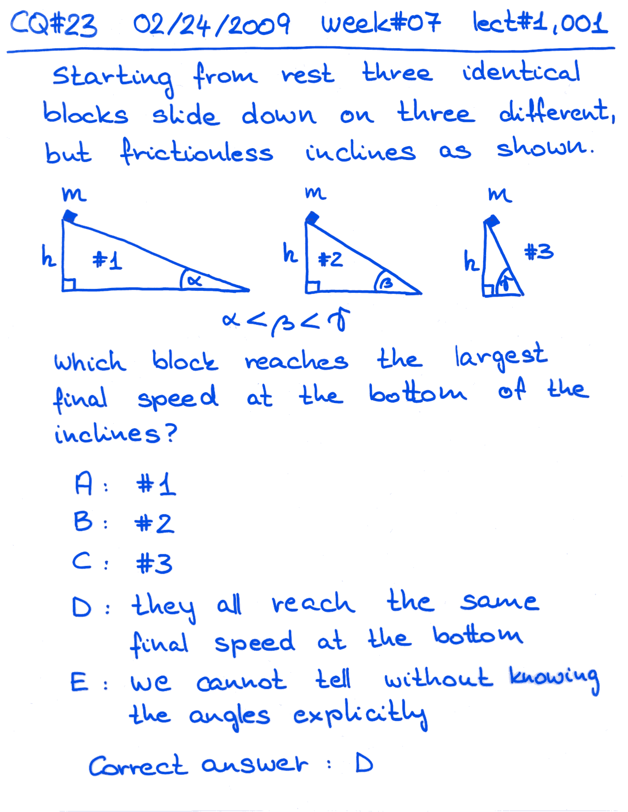 1 Question On Introductory Physics I With Answer Phy 231 Docsity