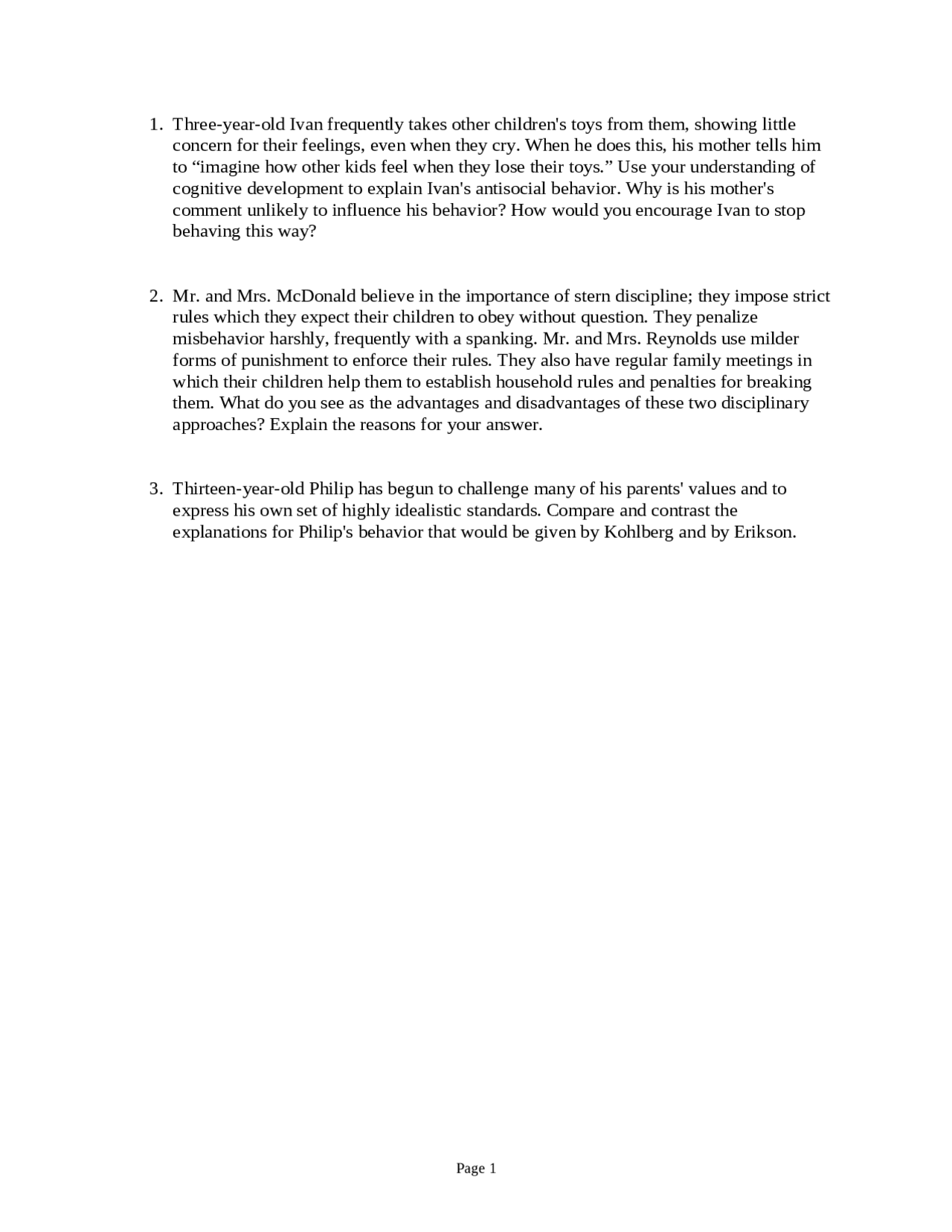 3 Problems On Quiz 4 Introductory Psychology Psy 101 Docsity