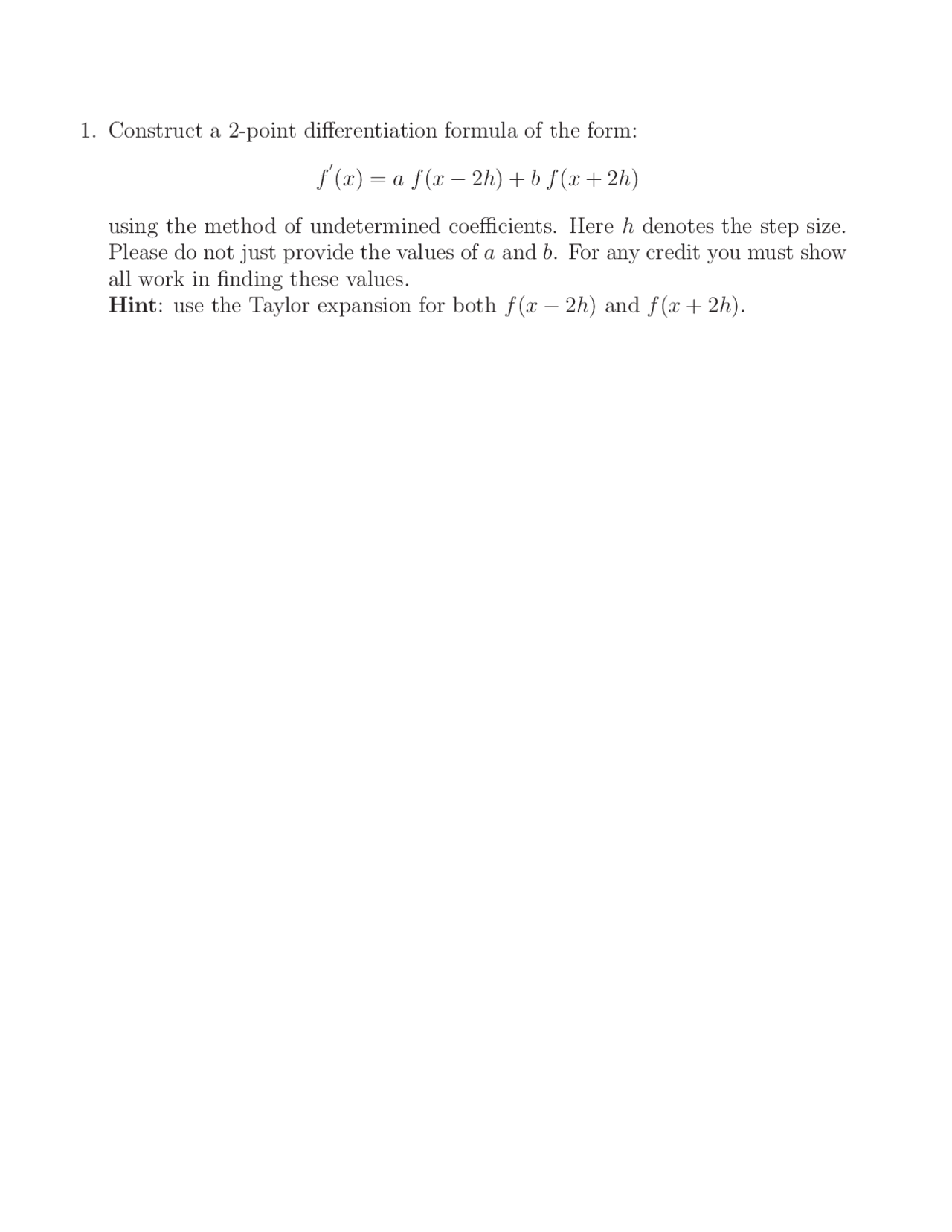 Assignment 1 Question On Numerical Analysis Math 3176 Docsity