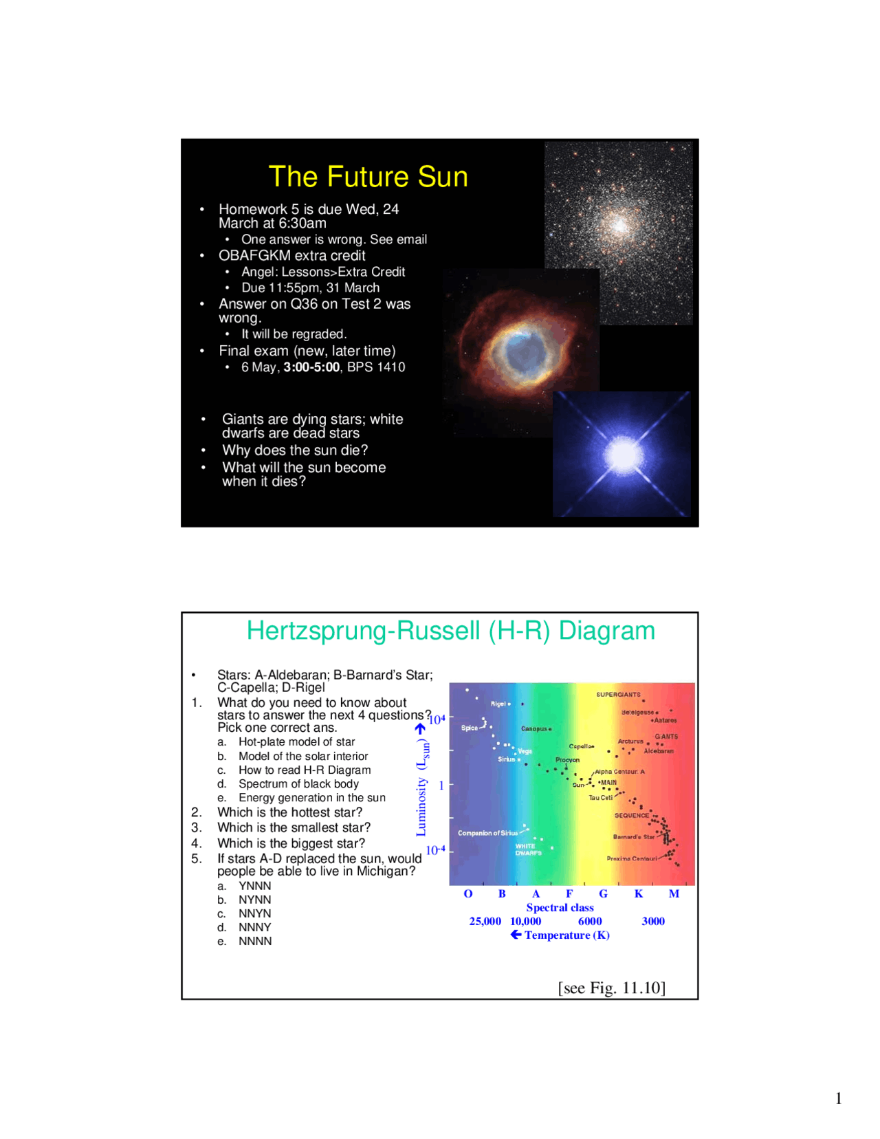 The Future Sun Visions Of The Universe Slides Isp 205 Docsity