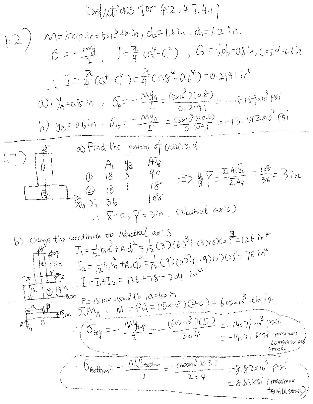 Solved Assignment 17 - Mechanics of Deformable Solids | ME 222 - Docsity